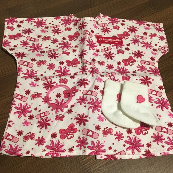 American Girl Toys American Girl Pink Floral Hospital Gown With